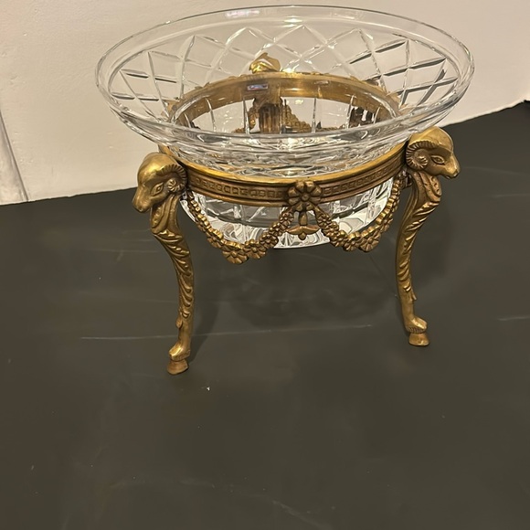 RAMS | Art | Rams Head Bras Stand With Crystal Bowl | Poshmark
